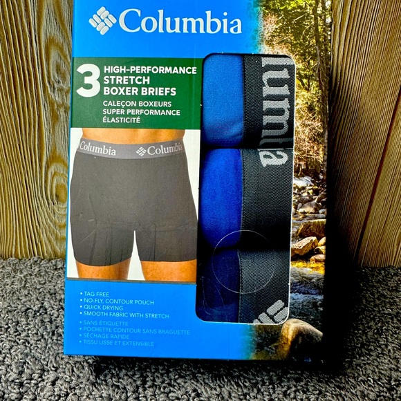 Columbia | Underwear & Socks | Columbia Highperformance Stretch Boxer Briefs 3 Pack Mens Xl 442 ...